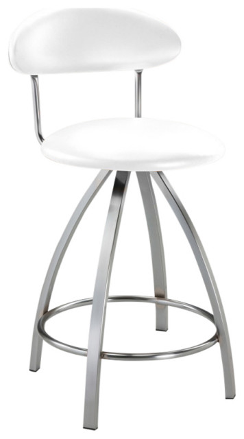 Brushed Chrome Frame 26'' Stool - Contemporary - Bar Stools And Counter ...