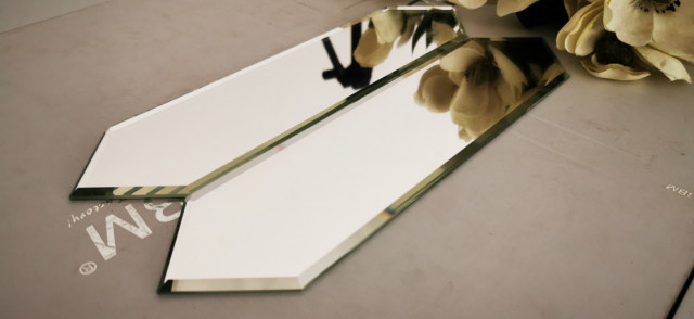 Reflections Peel & Stick 3x12 in Beveled Mirror Picket Tile in Silver ...