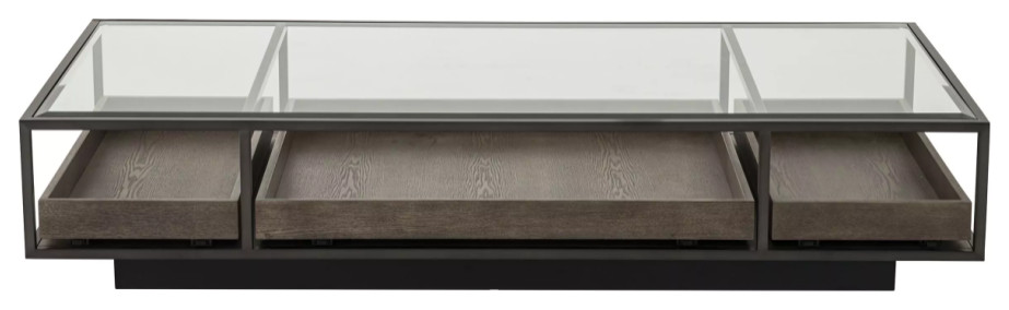 Bronze Framed Glass Coffee Table | Eichholtz Roxton - Transitional - Coffee Tables - by OROA ...