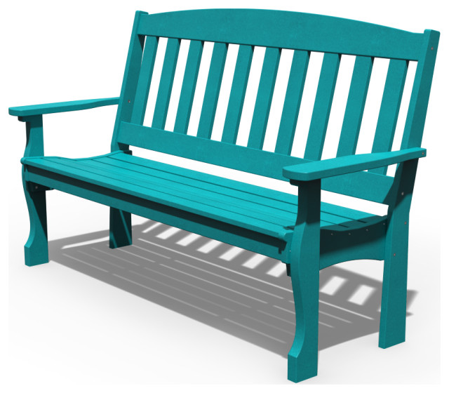 Poly Lumber English Garden Bench, 5 Foot - Contemporary - Outdoor ...