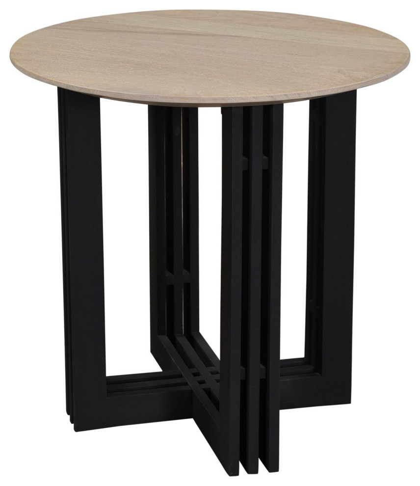 Arcadia Side Table, Brown/Black - Industrial - Side Tables And End ...