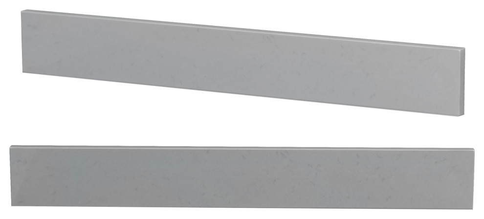 31-inch Bathroom Vanity Backsplash in Storm Gray Quartz - Contemporary ...