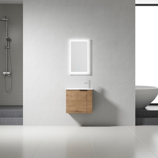 BNK Floating Bathroom Vanity, 22 Inch with Soft Close Door,22x13 ...