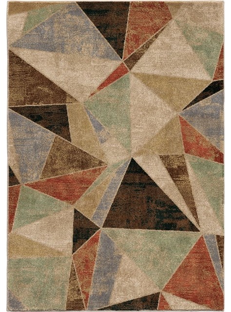 Orian Rugs, Insanely Soft Geometric Glass Shard, Multi, Area Rug, 5'3 ...