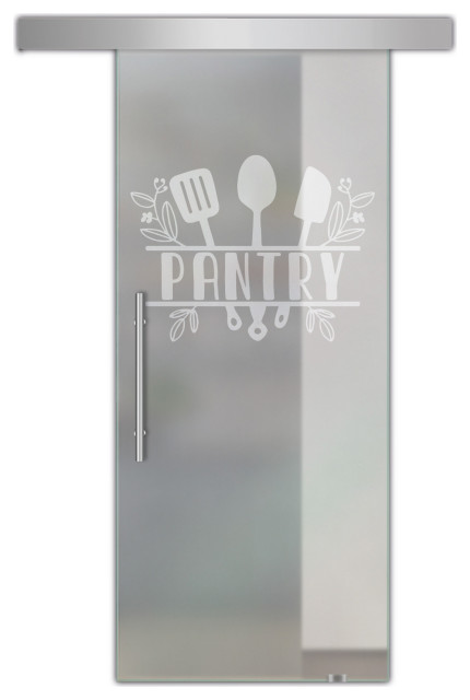ALU100 Sliding Glass Pantry Door, 34"x81" - Contemporary - Interior ...