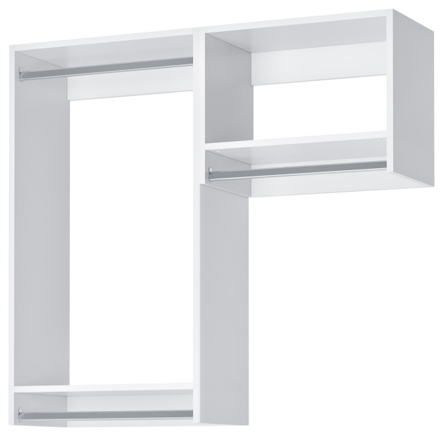 Modular Closet System Wall-Mounted Closet Hanging Organizer For 48"- 63 ...