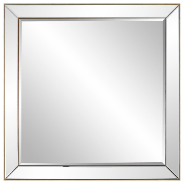 Uttermost Lytton Gold Square Mirror - Transitional - Wall Mirrors - by ...