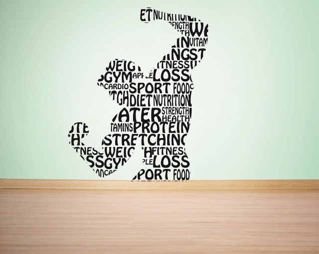 Decal, Fitness Sports Loss Protein Stretching Diet Nutrition Food ...