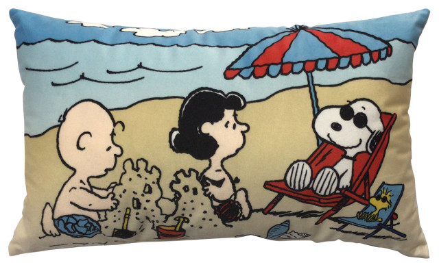 Peanuts Throw Pillow QY924, Multicolor, 12"X20" - Beach Style ...