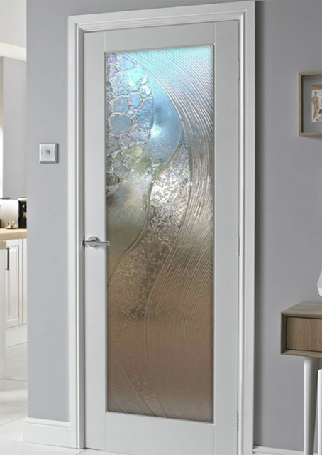 Interior Prehung Door or Interior Slab Door - High Tide - Cast Glass ...