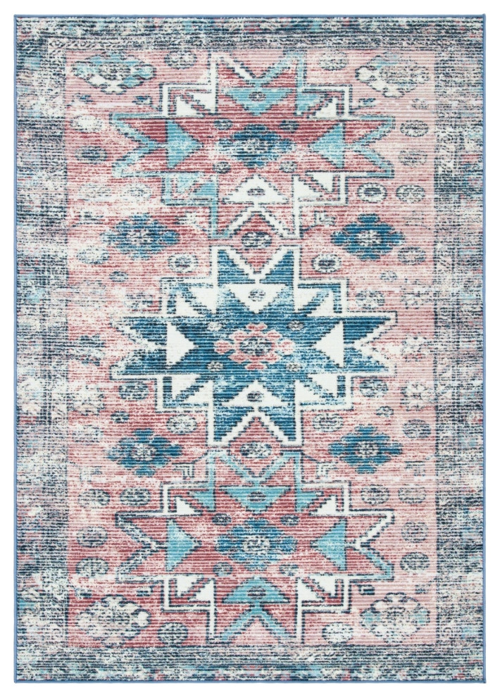 Safavieh Journey Collection Jny148u Pink / Blue Rug, 7-9 X 10 ...