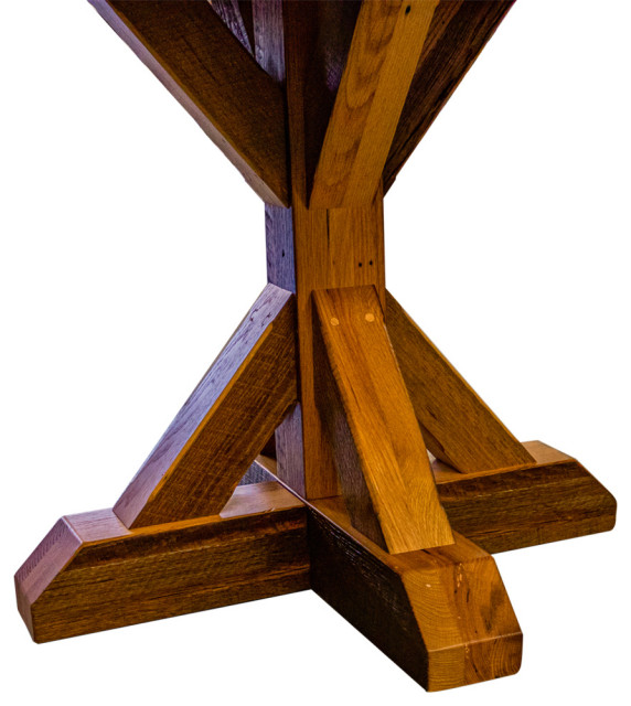 Jackson Reclaimed Wood Round Dining Table, 60x60 - Rustic - Dining ...