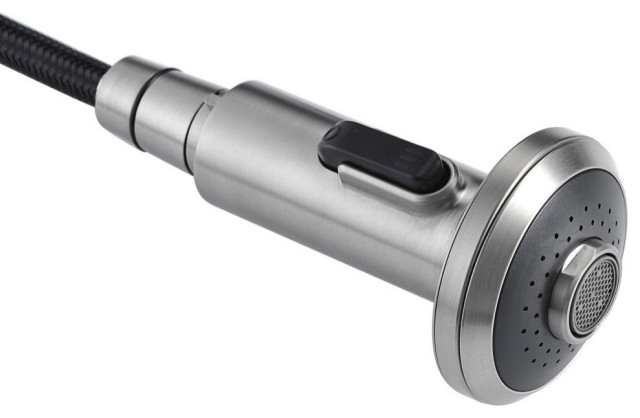 Step Single Handle Pull-Down Sprayer Kitchen Faucet, Brushed Nickel ...