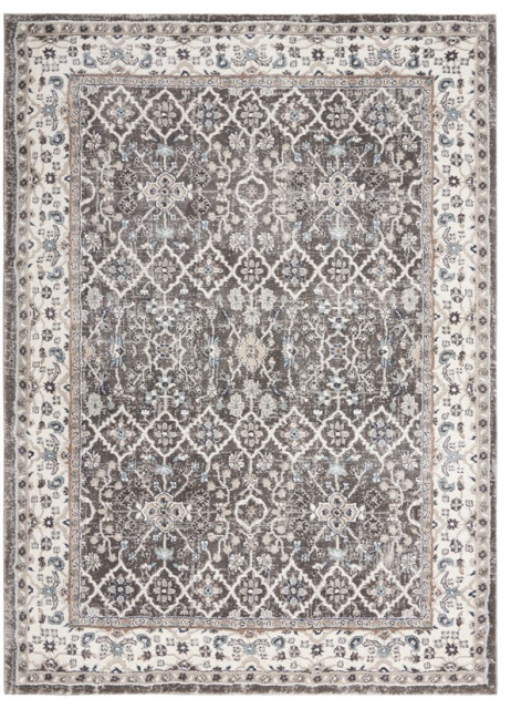 Kathy Ireland American Manor Grey/Ivory Area Rug, 5'3"x7'3 ...