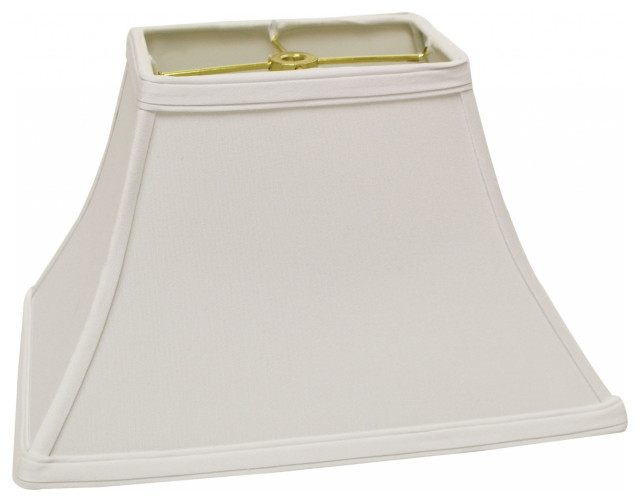 12" White Rectangle Bell No Slub Lampshade - Traditional - Lamp Shades ...