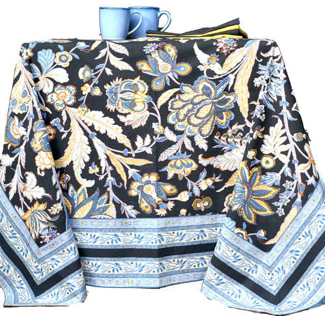 Boho Batik Handmade Tablecloth, 60"x60" - Transitional - Tablecloths ...