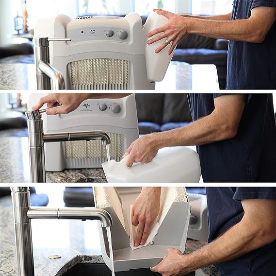 Evap40 4-Gallon Evaporative Humidifier With Adjustable Humidistat and 3 ...