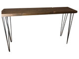Entry Or Console Table, Reclaimed Wood, Hairpin Legs - Industrial ...