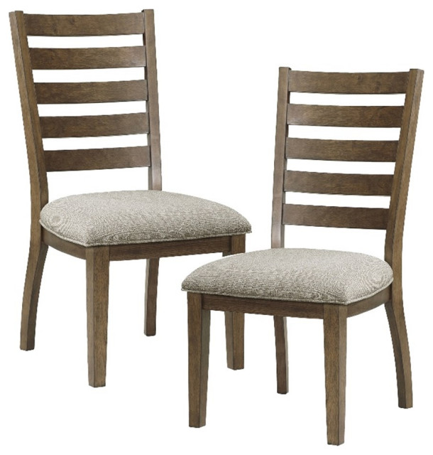 Lexicon Contemporary Wood Dining Room Side Chair in Cherry (Set of 2 ...