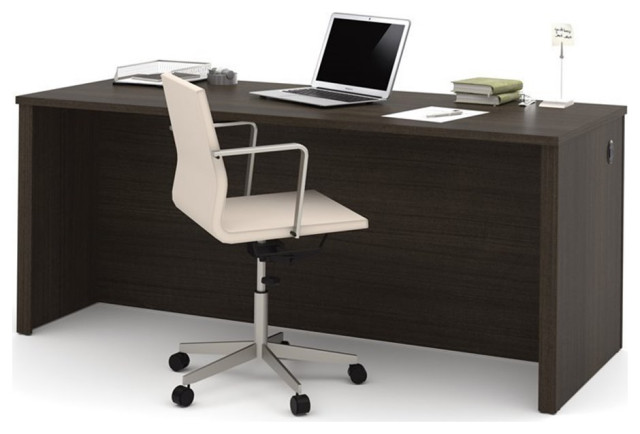 Bestar Embassy 71" Executive Desk Shell in Dark Chocolate ...