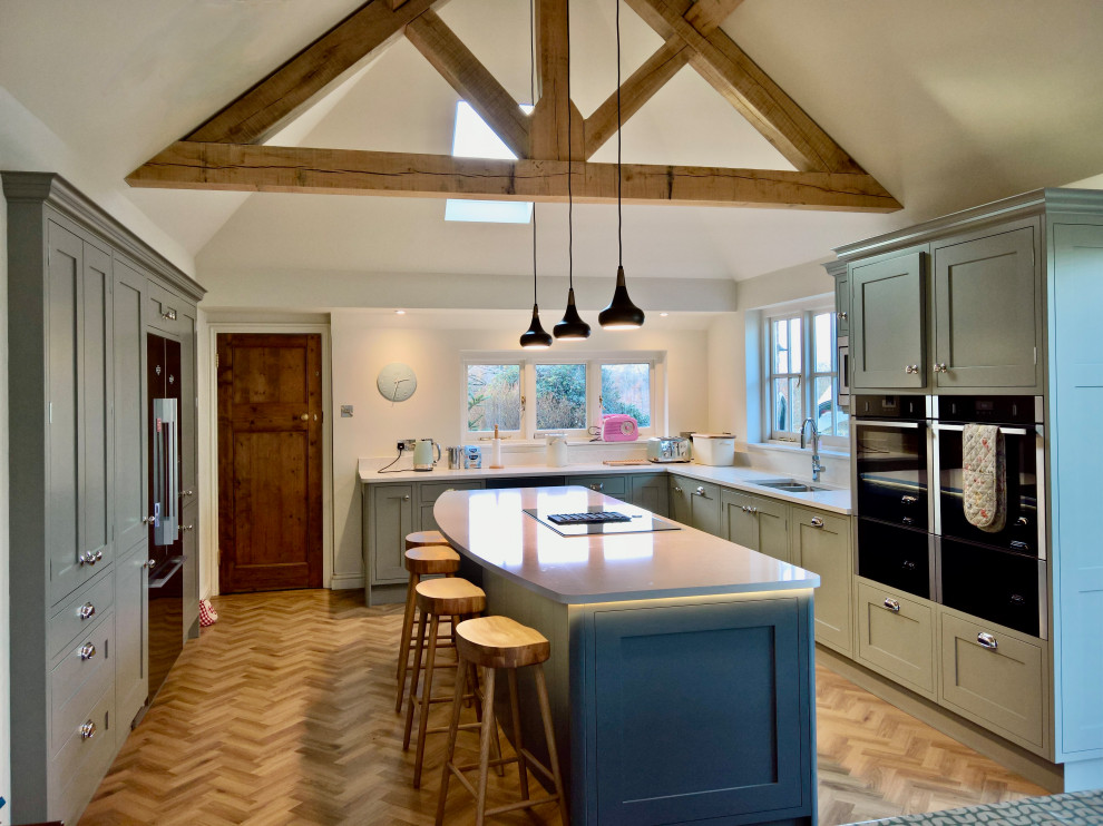 Duck Egg Blue Shaker Kitchen - Traditional - Kitchen - Kent - by David ...