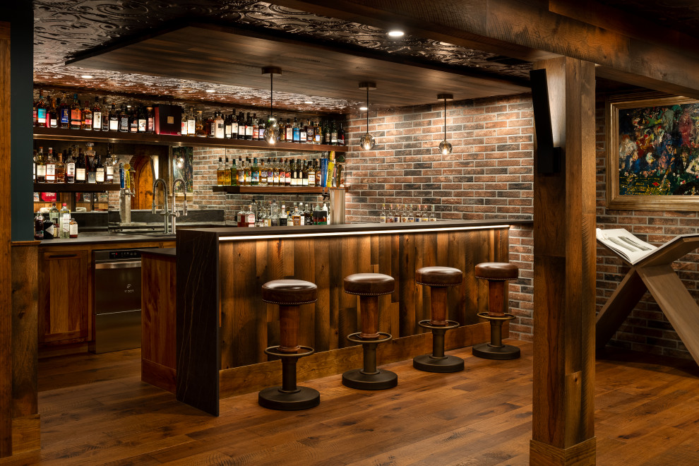 Speakeasy Retreat - Eclectic - Basement - Burlington - by Peregrine Design Build | Houzz