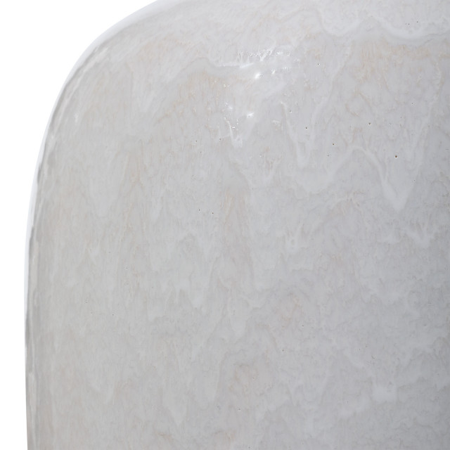 Cream Ivory Drip Glaze Table Lamp Classic Contemporary Ceramic Gray ...