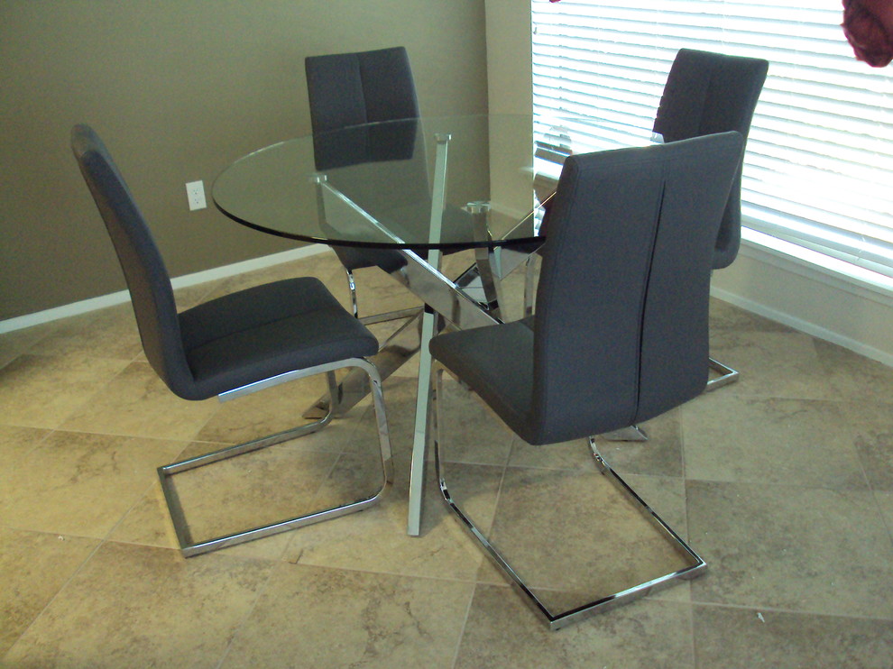 Martini Dining Table & Angelico Dining Chairs - Contemporary - Houston ...