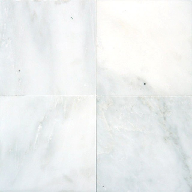 Polished Arabescato Carrara Marble Tile, Sample - Traditional - Wall ...