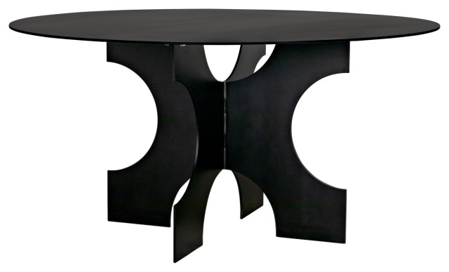 Element Dining Table, Black Metal - Contemporary - Dining Tables - by ...