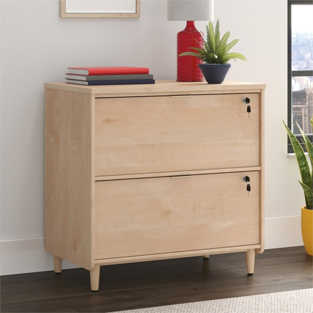 Pemberly Row Contemporary Engineered Wood Lateral File in Natural Maple ...