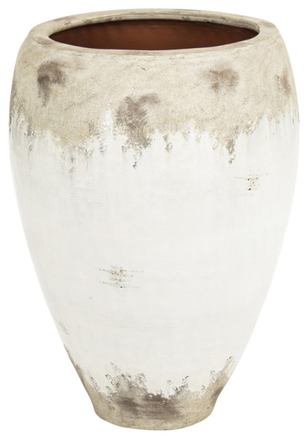 Large Distressed Vase, Distressed White, 22x31" - Farmhouse - Vases ...