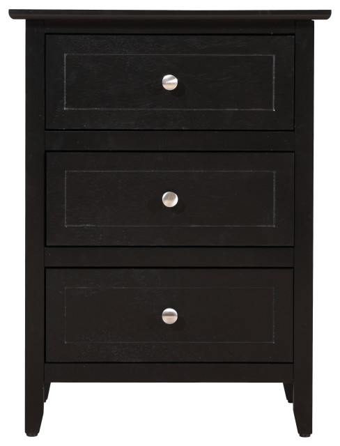 Daniel 3-Drawer Nightstand (25 in. H x 19 in. W x 15 in. D ...