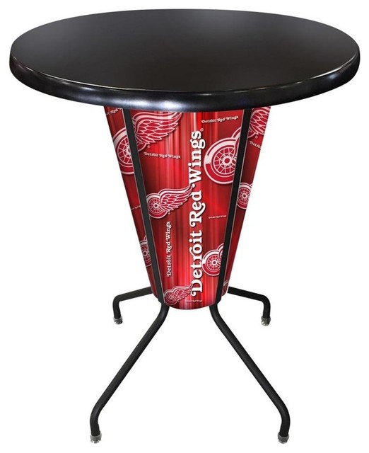Lighted Detroit Red Wings Pub Table - Contemporary - Outdoor Pub And ...