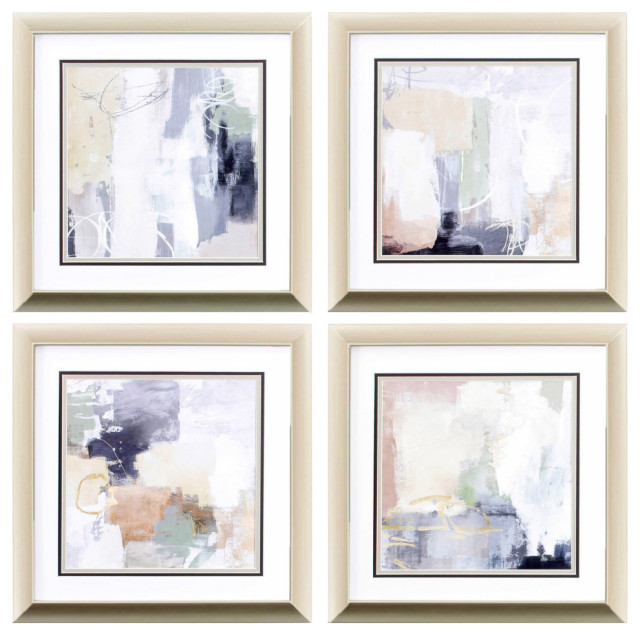 Simple Impression Wall Art, 4-Piece Set - Contemporary - Prints And ...