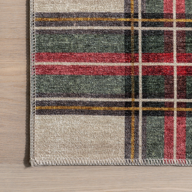 nuLOOM Aiken Classic Tartan Plaid Machine Washable Area Rug, 4'x6 ...