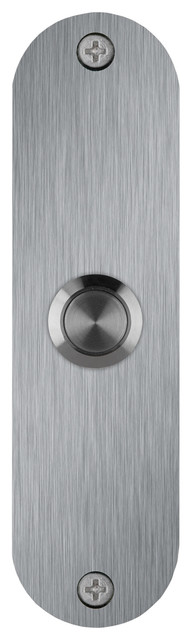 Stainless Steel Modern Oval Doorbell - Contemporary - Doorbells And ...