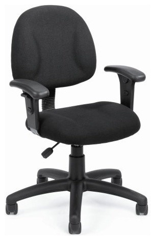 Occ Fabric Deluxe Posture Task Chair Black Computer Desk Chair ...