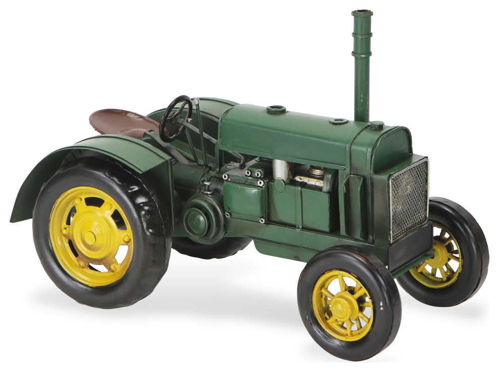 Good Morning Tractor, Green - Farmhouse - Decorative Objects And ...