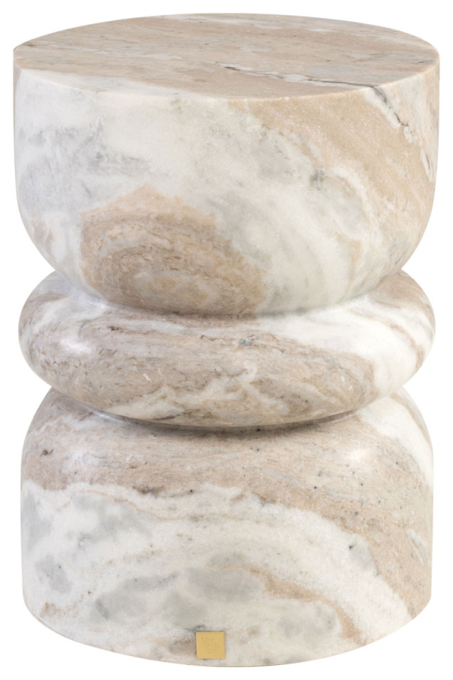 Stacked Marble Table / Stool, Versmissen Bobine - Traditional - Accent ...