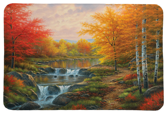 Autumn Glory Memory Foam Rug - Rustic - Bath Mats - by Laural Home | Houzz