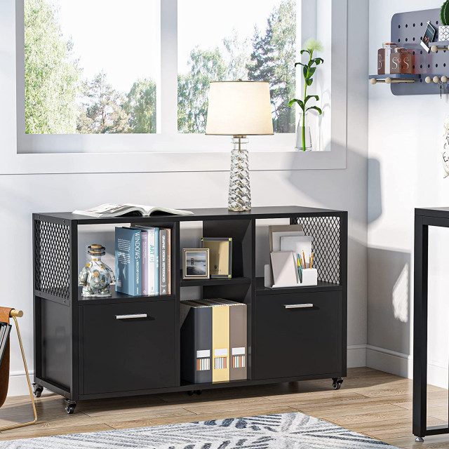 Tribesigns 2 Drawer Wood File Cabinets - Industrial - Filing Cabinets ...