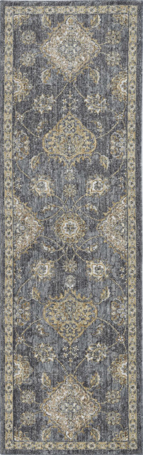 HomeRoots 63" X 91" Slate Grey Wool Rug - Traditional - Area Rugs - by ...