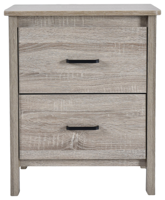 Titeca Contemporary 2 Drawer Nightstand - Farmhouse - Nightstands And ...