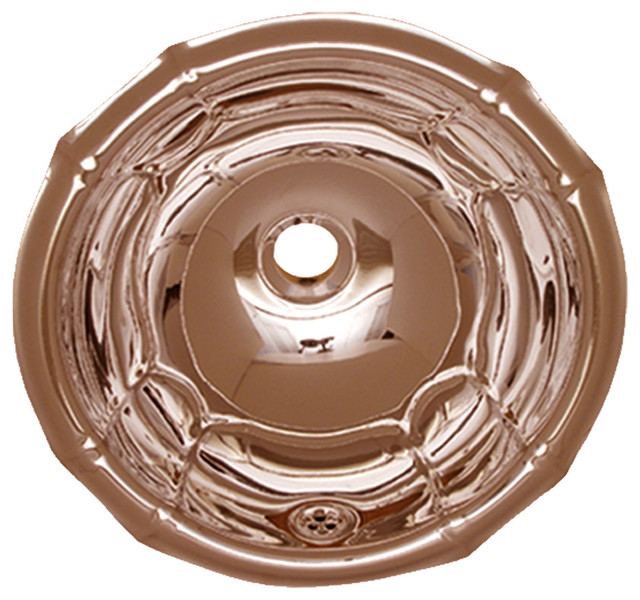 Round Fluted Design Drop-In Basin With Overflow & 1 1, 4 Center Drain ...