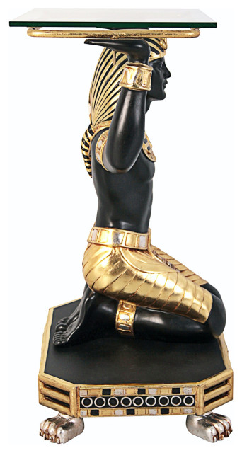 Servant to the Pharaoh Glass-Topped Console Table - Eclectic - Console ...