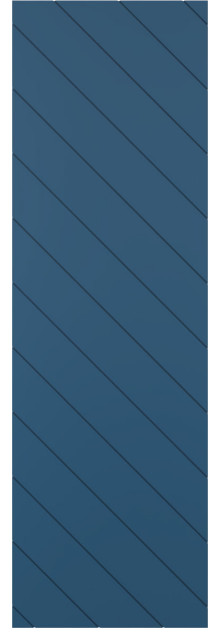 True Fit PVC Diagonal Slat Modern Style Fixed Mount Shutters, 12"W x 78 ...