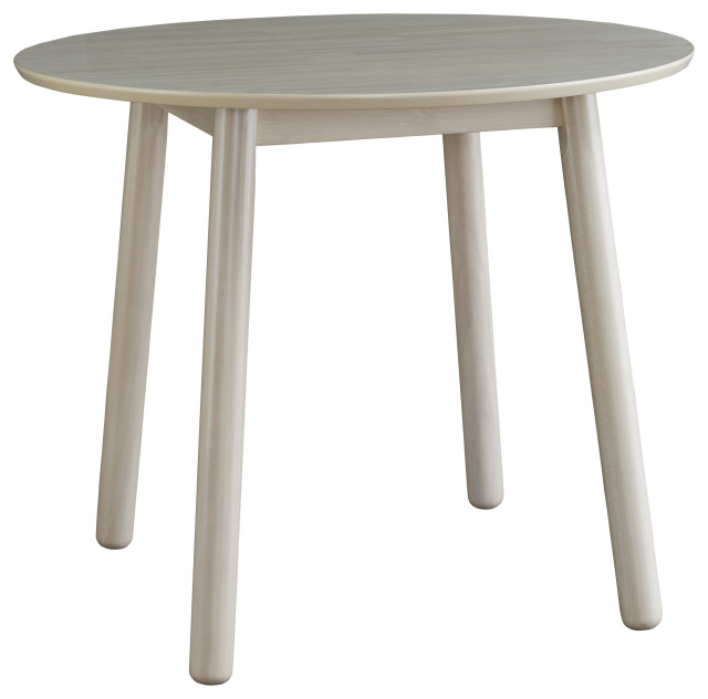 Hopper Round Dining Table, Froth Cream - Midcentury - Dining Tables ...