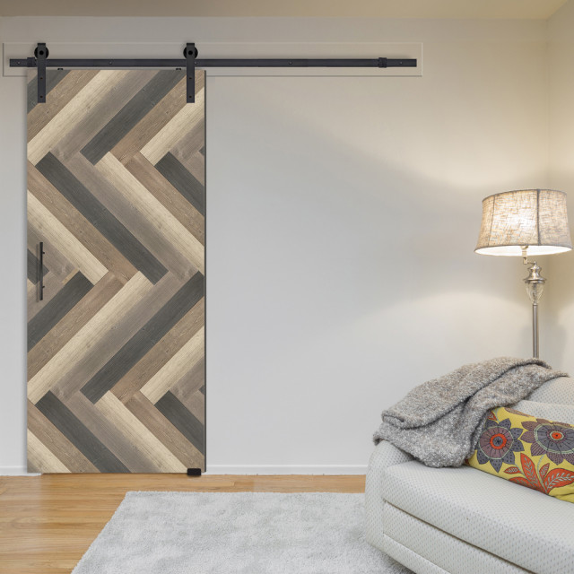 Brazos Zig-Zag Barn Door, 36" X 84" - Farmhouse - Interior Doors - by ...