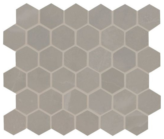 Sande Grey 2X2 Hexagon Matte Porcelain Mosaic - Traditional - Tile - by ...